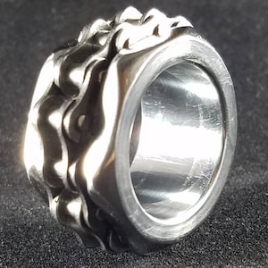 Chained Nut Ring*biker Ring*mechanics Ring*fisticuffs Ring*battle Ring ...