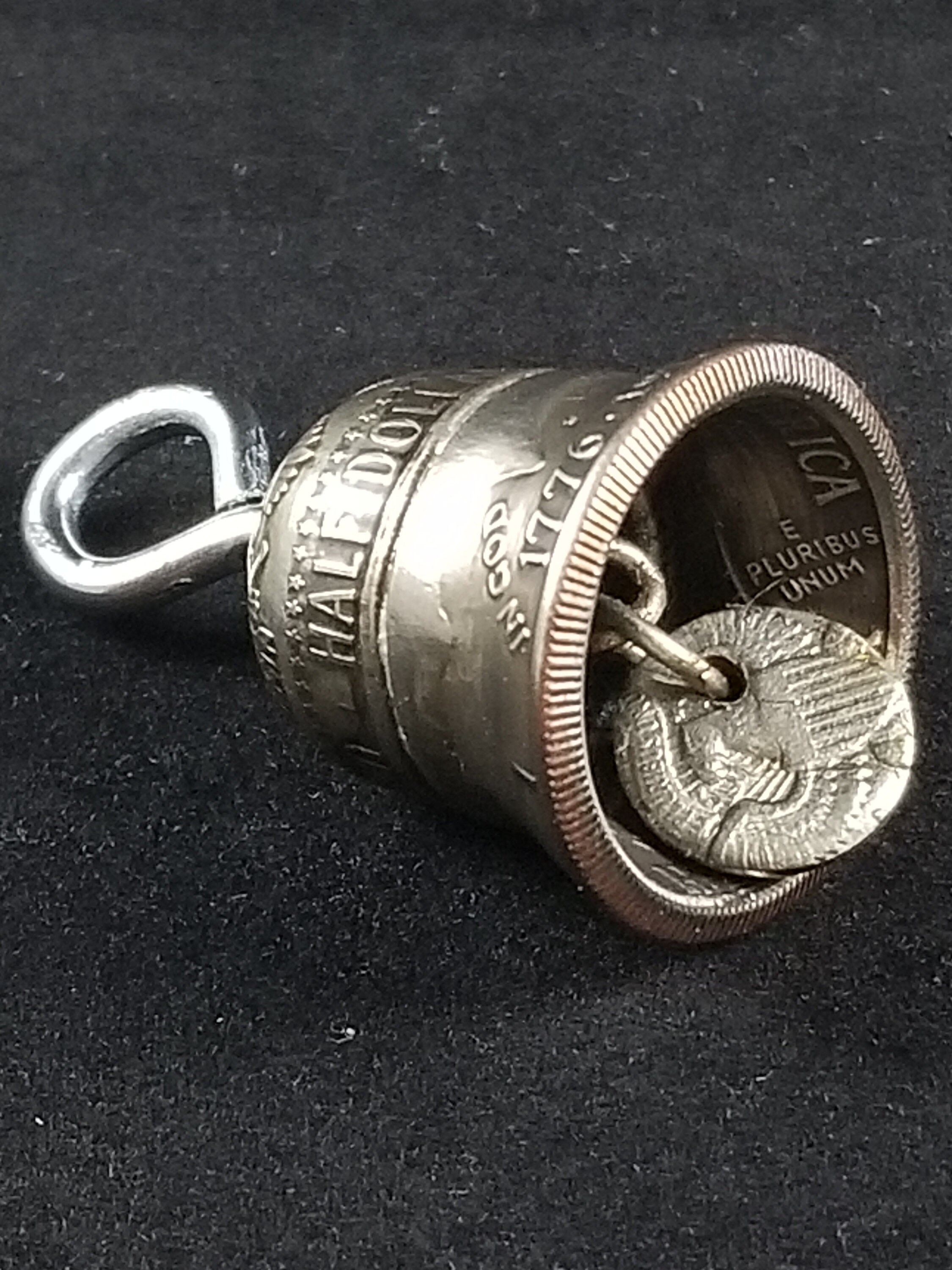 Half Dollar Guardian Angel/gremlin Coin Bell*biker Bell*christmas ...