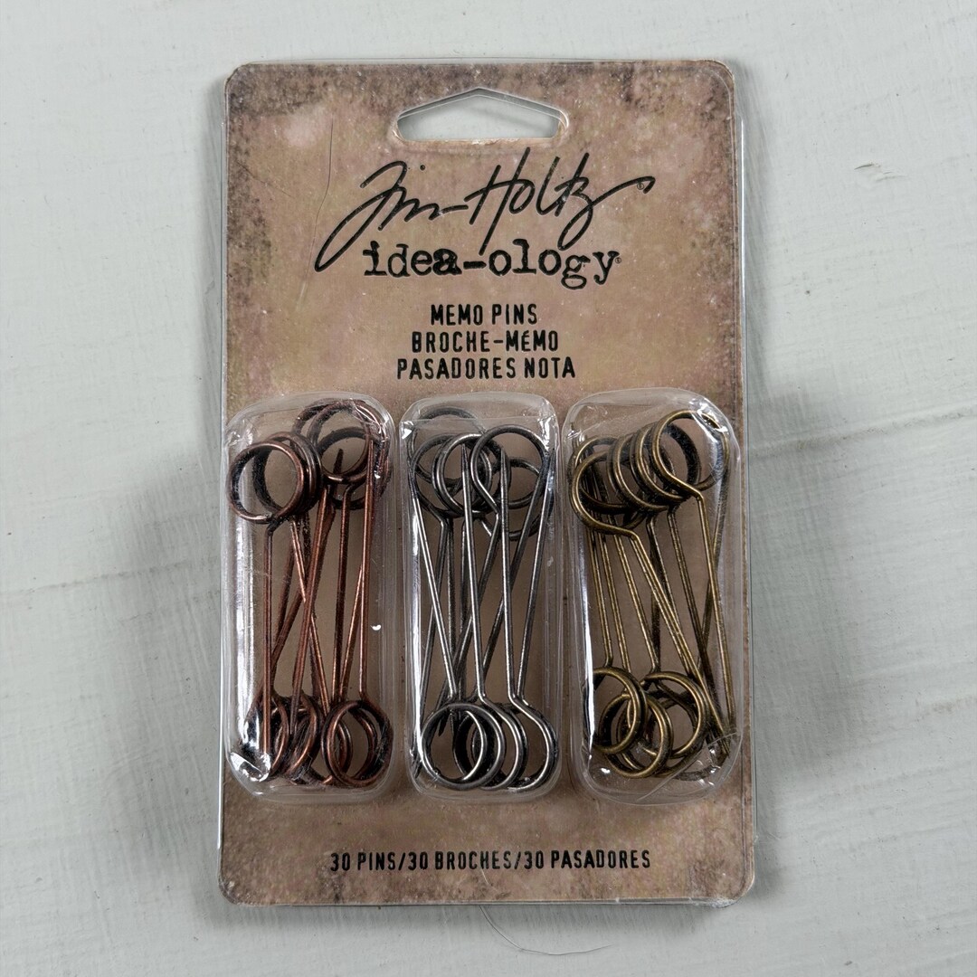 New in Package Tim Holtz Memo Pins Junk Journal Mixed Media Collage ...
