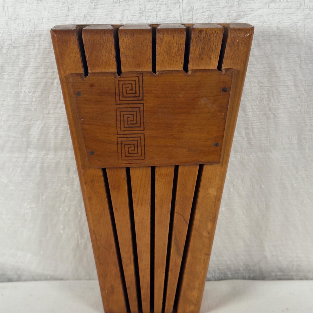 Vtg Wood Knife Block Organizer Storage Vintage Woodpecker Woodware - Etsy