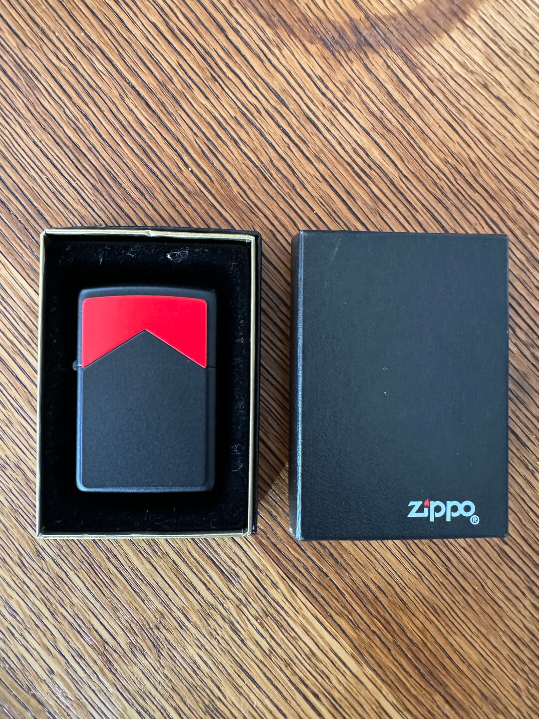 Vintage Marlboro Miles NIB New in Box Red Roof Black Matte Zippo ...