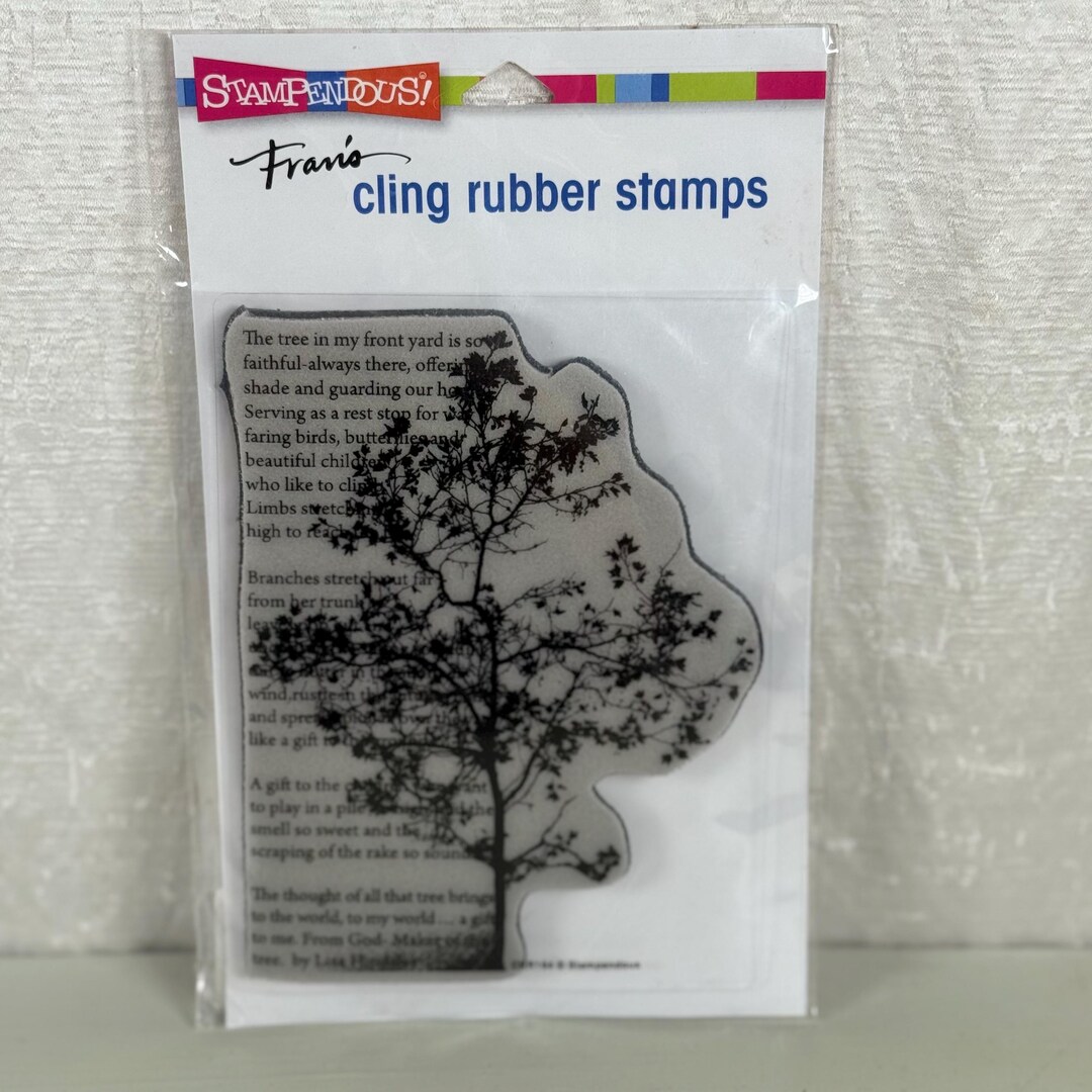 New Stampendous Cling Tree Poem CRR164 Frans Cling Rubber Stamps - Etsy