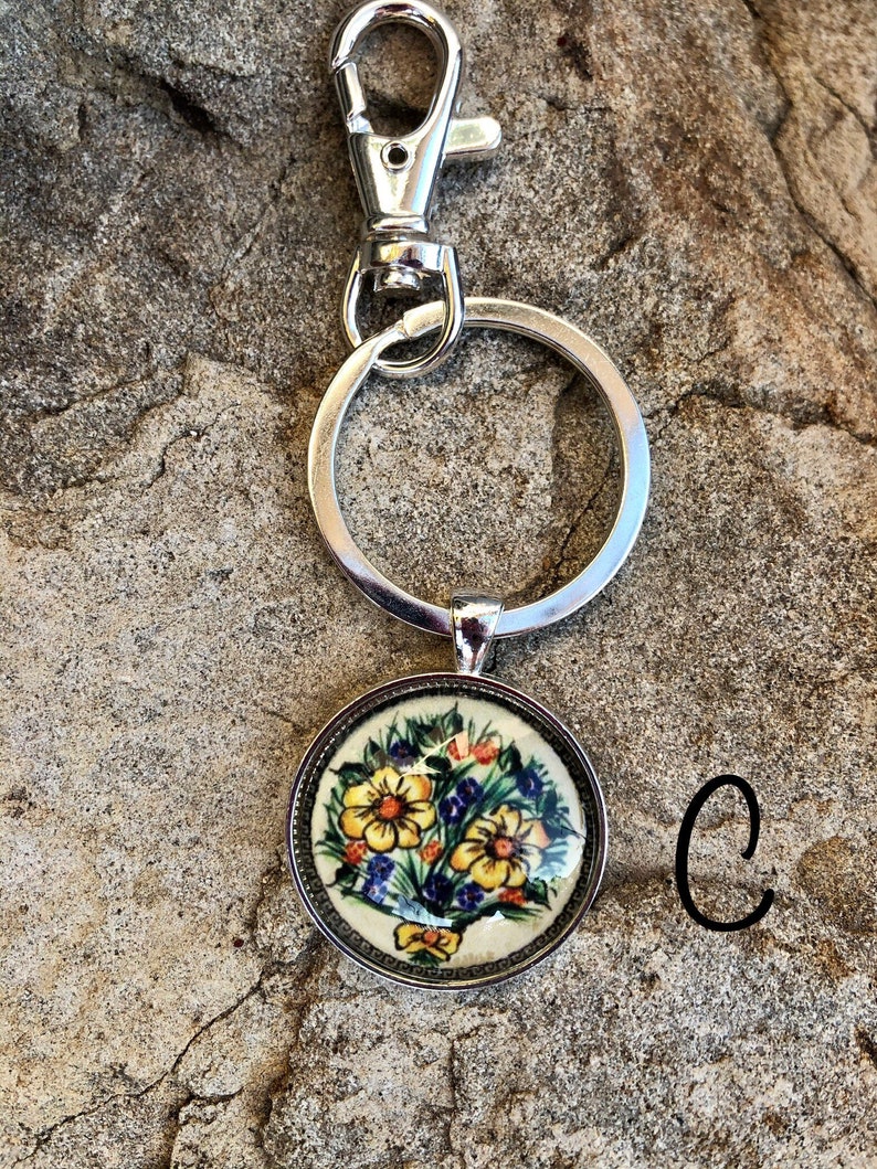 Polish Pottery Key Ring Polish Pottery Gift Key Ring With - Etsy