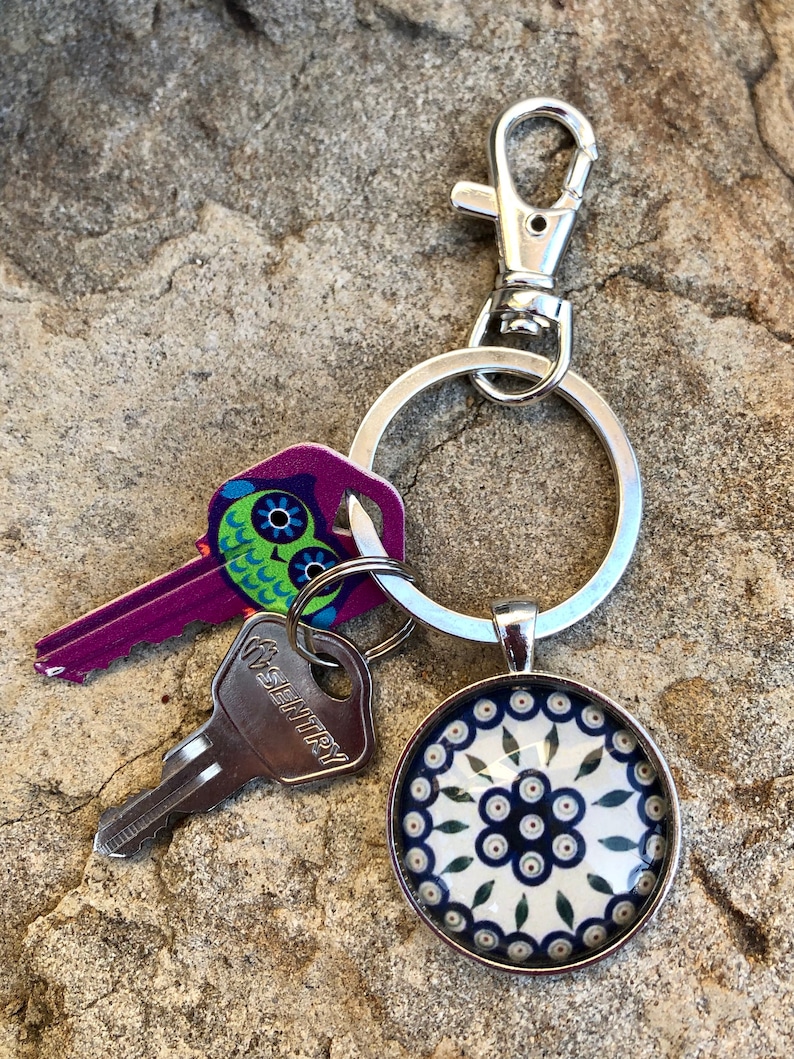 Polish Pottery Key Ring Polish Pottery Gift Key Ring With - Etsy