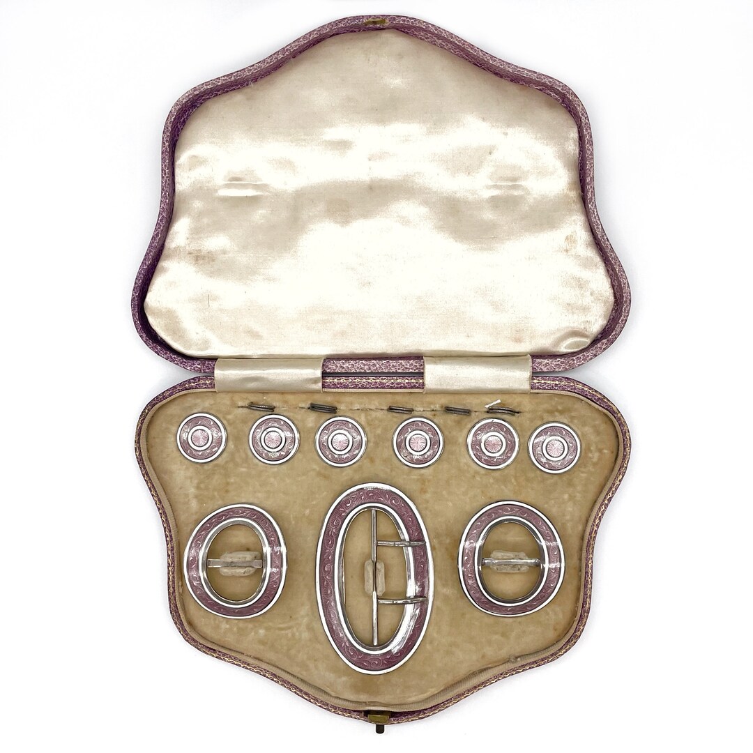 Edwardian Lavender Buckle and Button Suite - Etsy