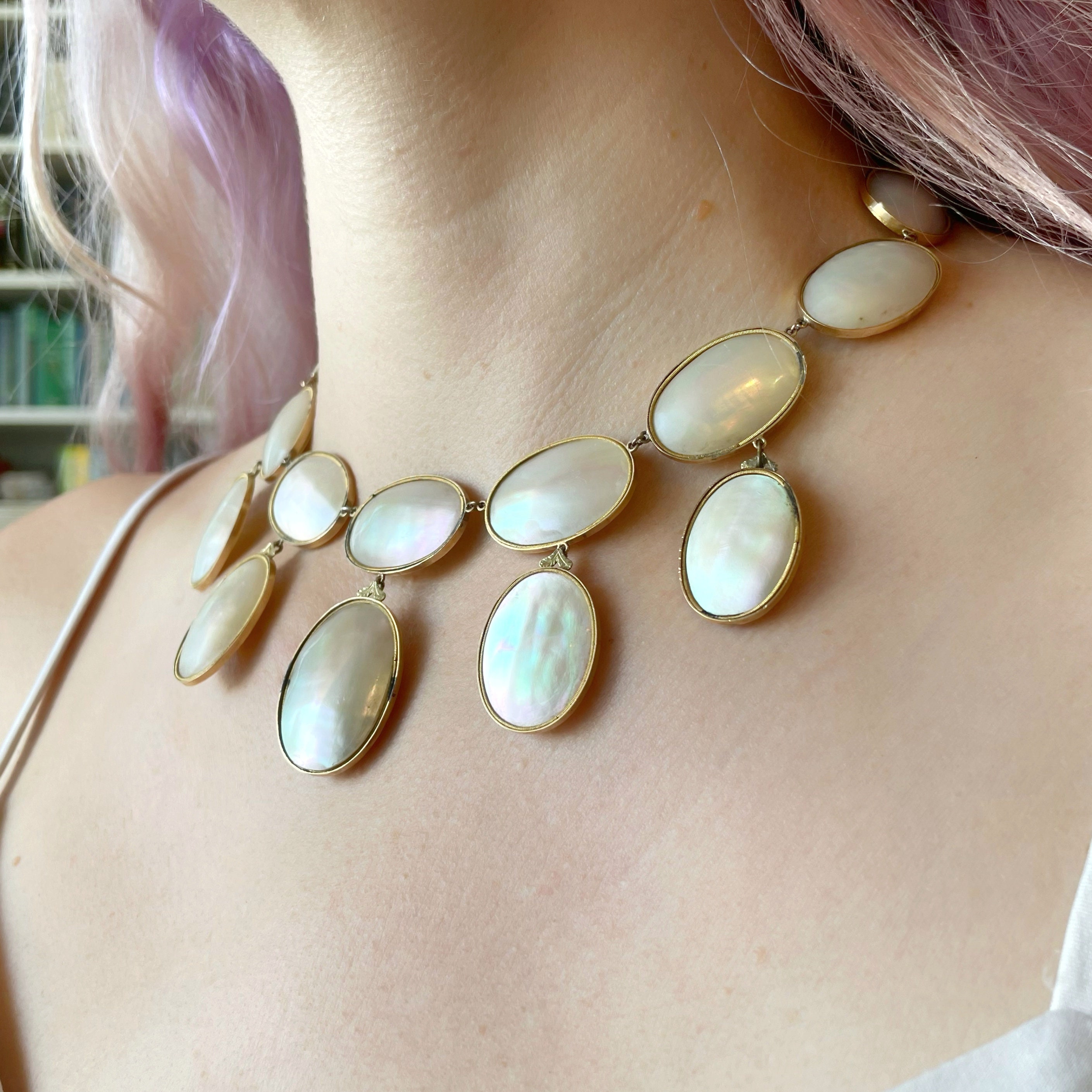 Georgian Coque De Perle Fringe Riviere Necklace - Etsy UK