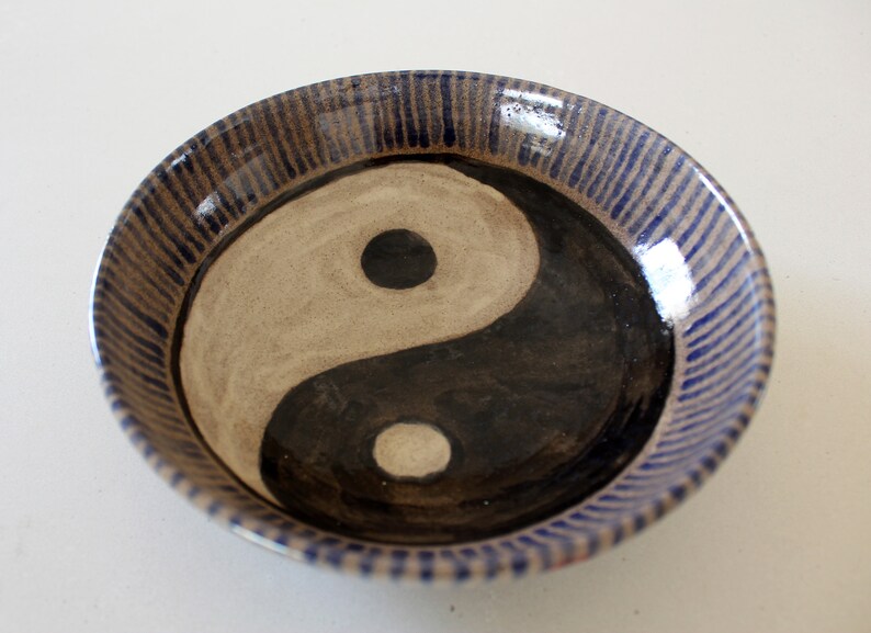 Black & White Wheel Thrown Pottery Yin Yang Pottery Gift - Etsy