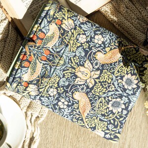 Blue Strawberry Thief Book Sleeve With Closure and Front Pocket – Two ...