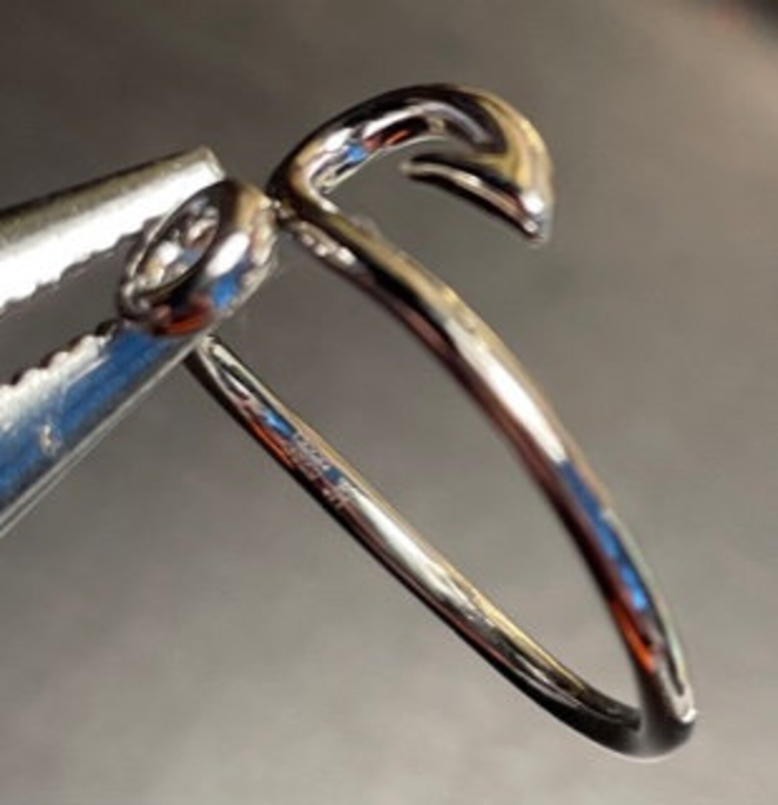 Sterling Silver Fish Hook Ring Adjustable up to Size 8 - Etsy