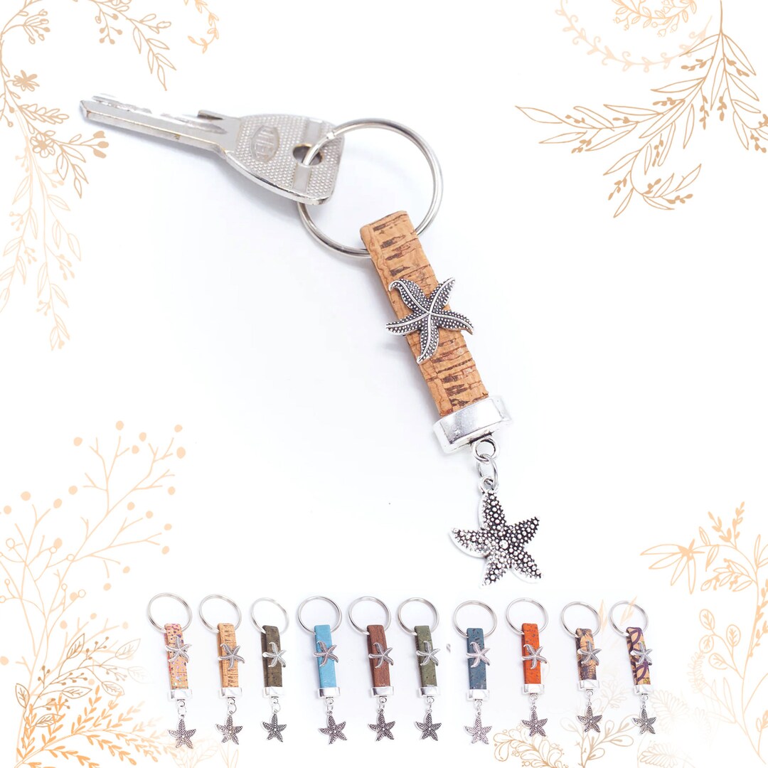 Cork Starfish Key Ring. YOK CORK - Etsy