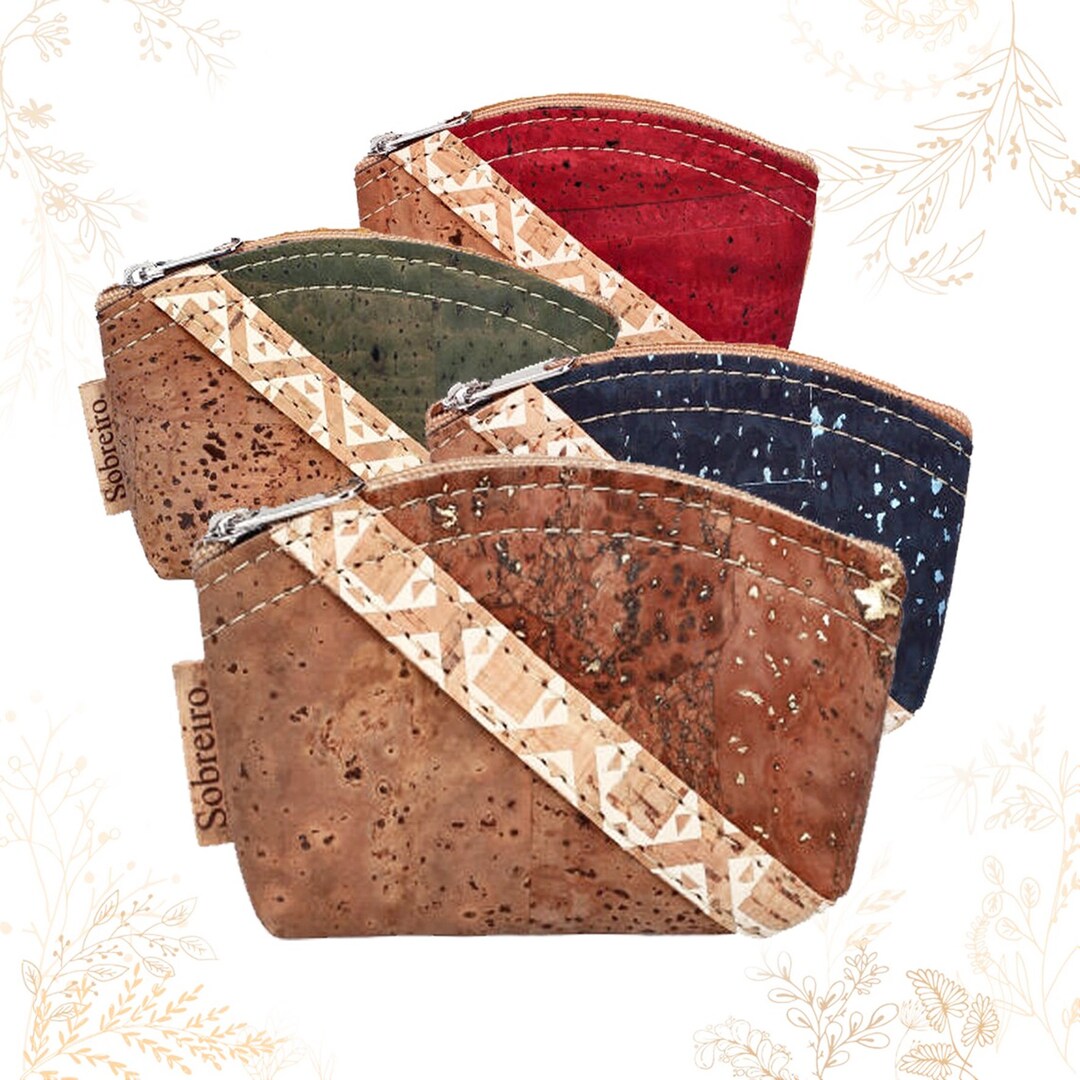 Blue and Brown Natural Cork Purse. Eco-responsible Manufacturing. Shop ...