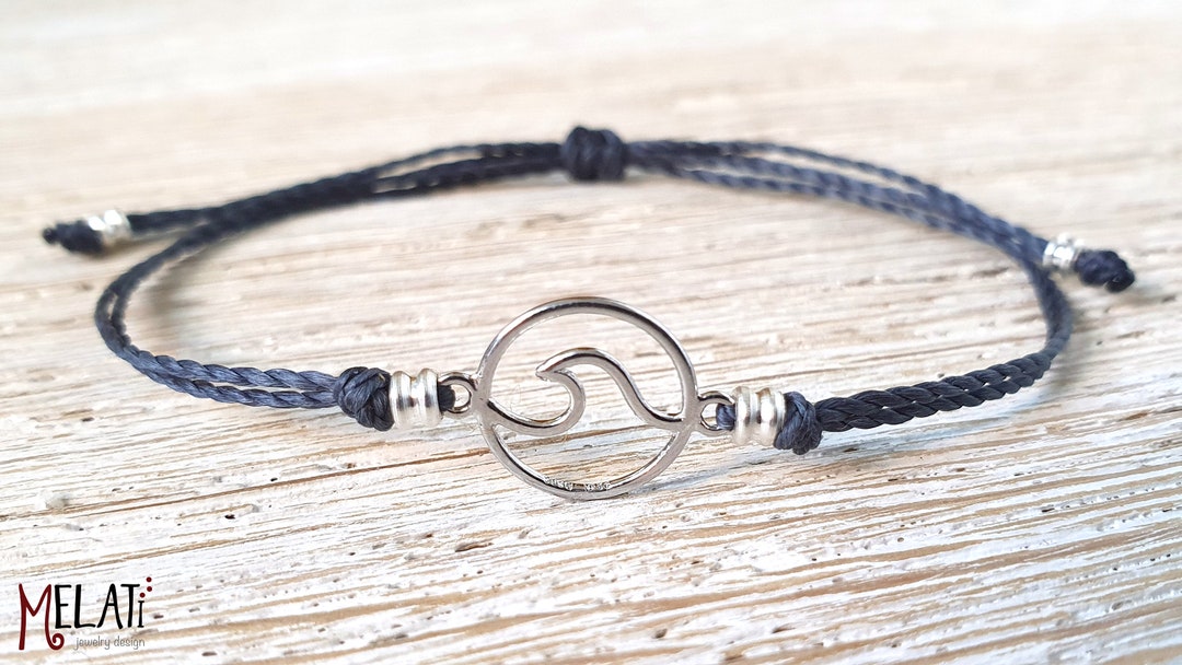 Bracelet 925 Silver, Bangle With Wave, Surf Bracelet, Bracelet Wave ...