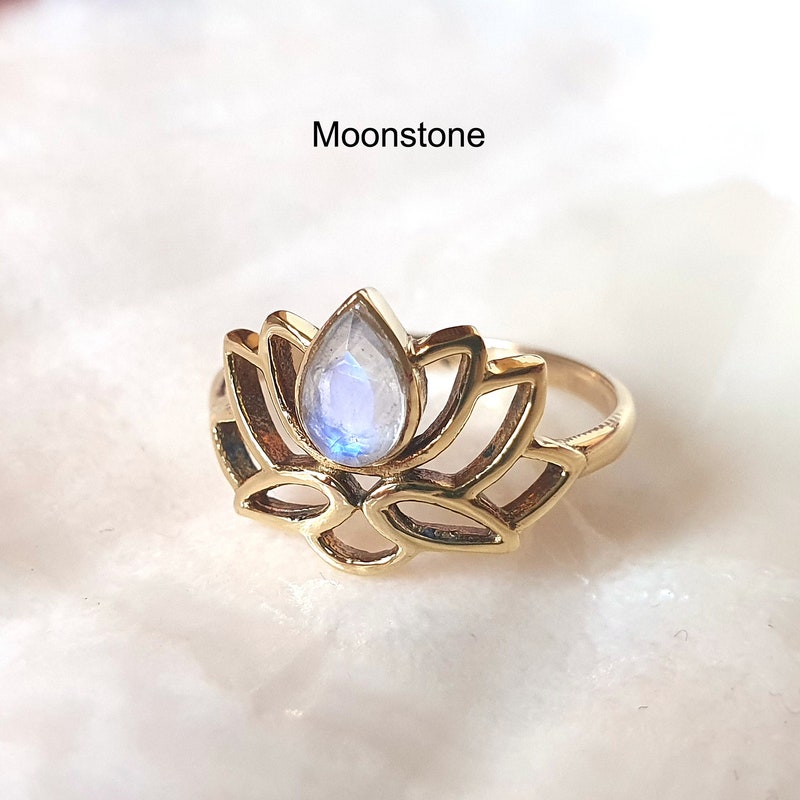 Lotus Flower Ring - Etsy