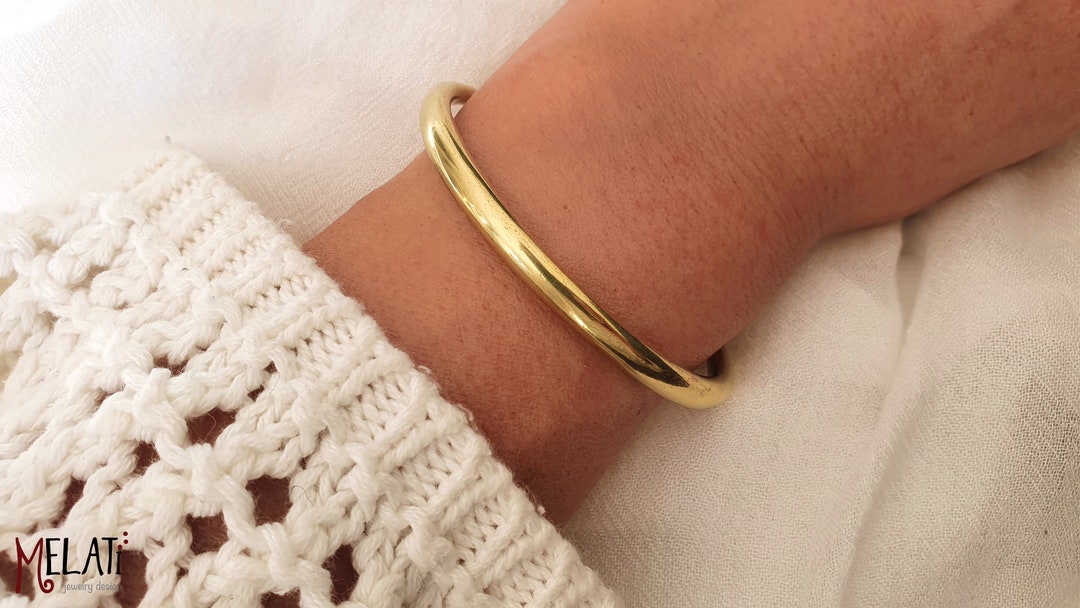 Simple Brass Bangle, Gold Bangle, Gold Bangles, Simple Bangle, Round ...