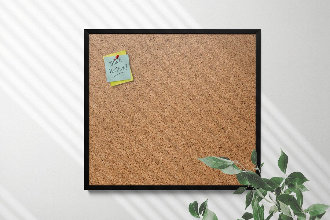 Cork Notice Board With Black or White Frame, Perfect Wall Pinboard for ...