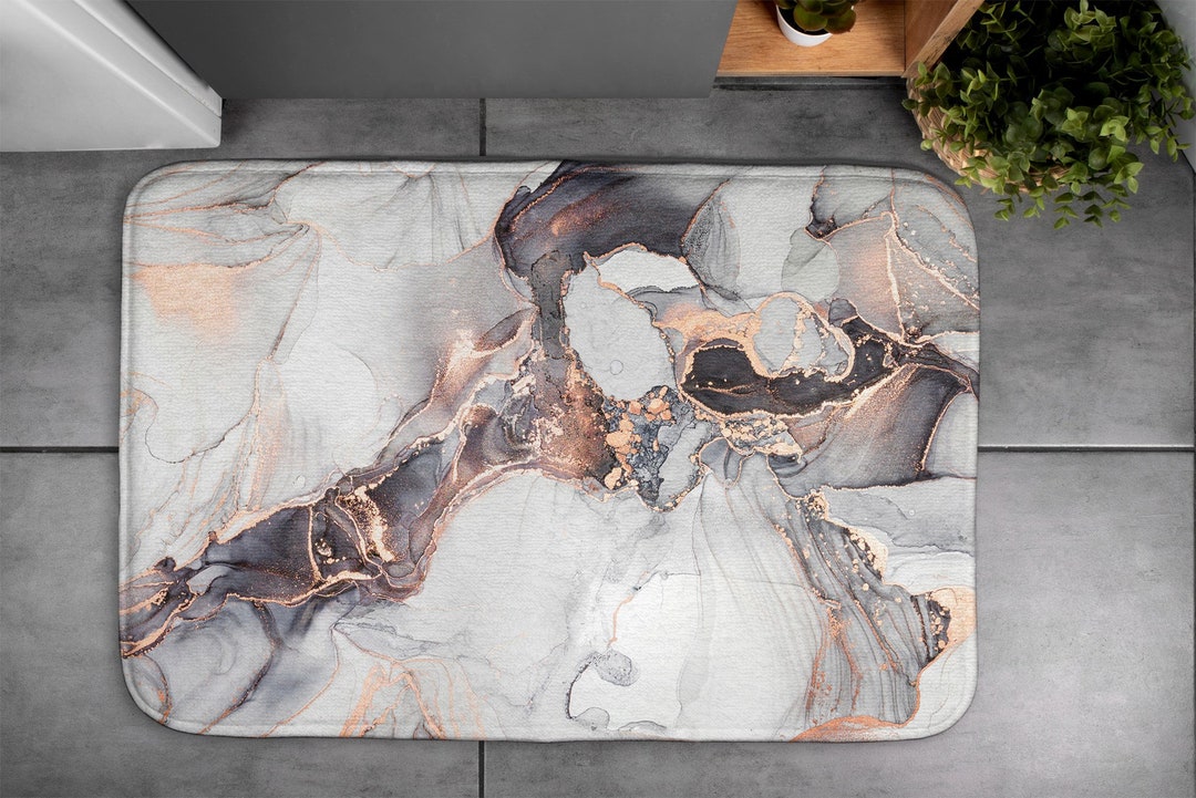 Beige, Rose Gold Marble, Soft Mat, Designer Carpet, Abstraction Pattern ...