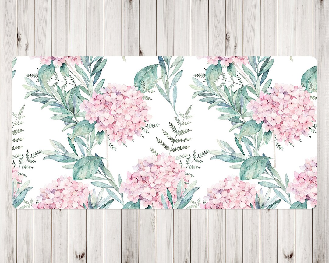Pink Spring Lilac Desk Mat Gaming, Pink Keyboard Mat, Green Desk Mat ...