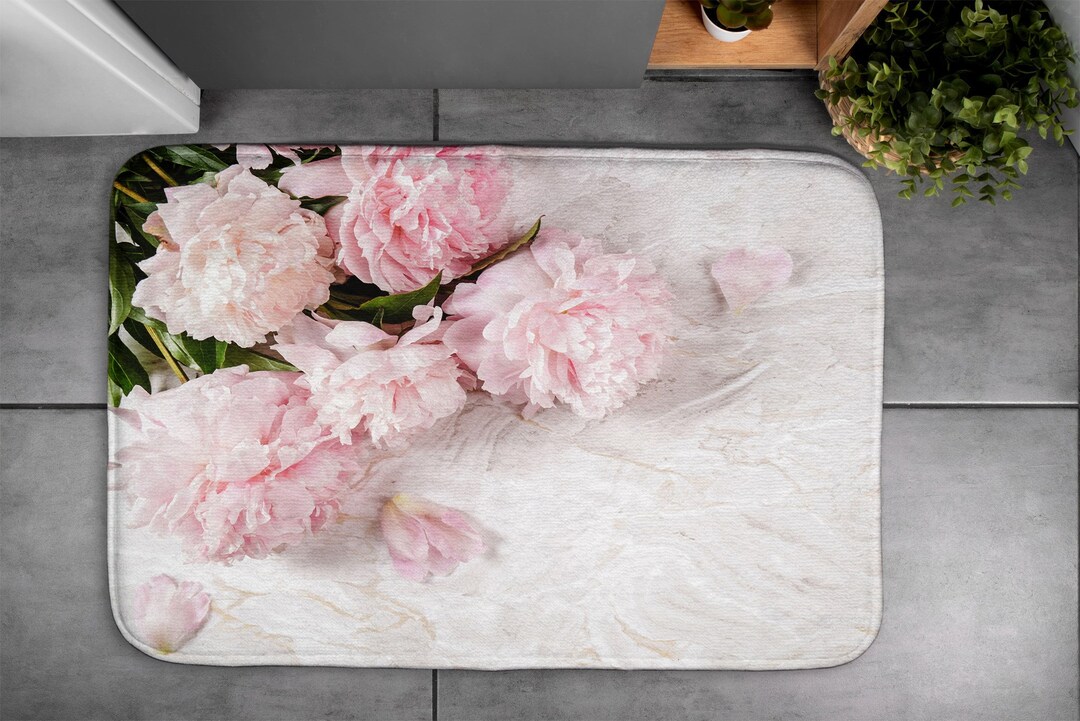 Flowers Cloves, Soft Mat, Floral Pattern, Pink, Small Carpet, Bath Rug ...
