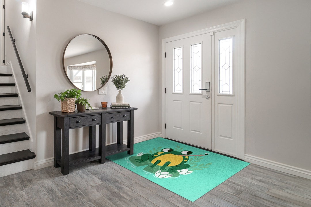 Sweet Frog Front Door Mat, Personalized Doormat, Cute Doormat, Animal ...