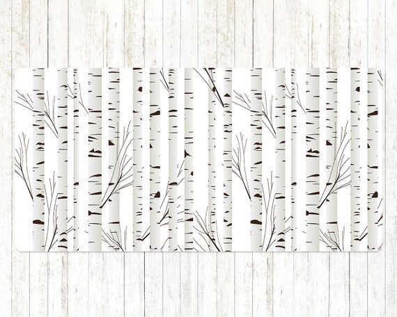 Wood Imitation Desk Pad White Desk Pad Protector Black | Etsy