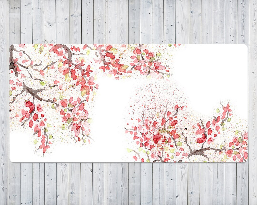 Cherry Tree Desk Mats on Top of Desks, Red Desk Accesories, Brown ...