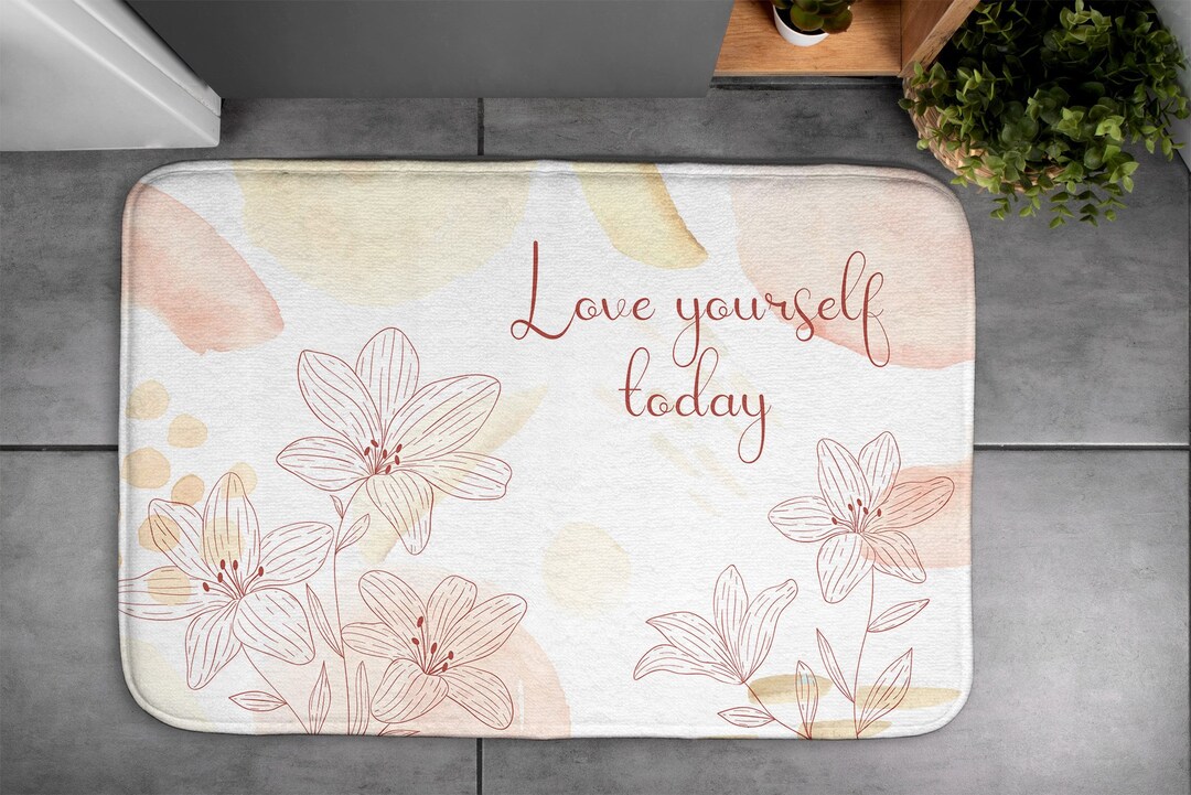 Floral Flowers, Soft Mat, Flowers Pattern, White, Floor Decoration ...