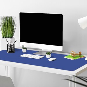 Blue Desk Mats on Top of Desks, Navy Desk Accesories, Royal Blue ...