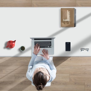 Light Grey Desk Mat, Gray Keyboard Mat, Ice Grey Desk Mat Gaming ...