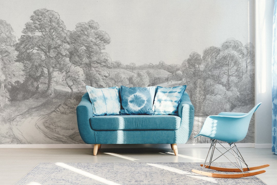 Forest Countryside Wall Mural, Self Adhesive, Peel and Stick, Removable ...