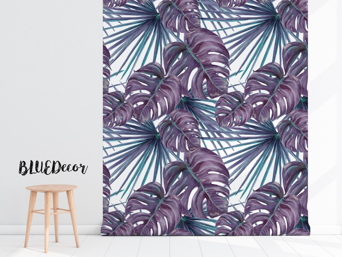 Exotic Plants Removable Wallpaper Wall Covering Traditional - Etsy