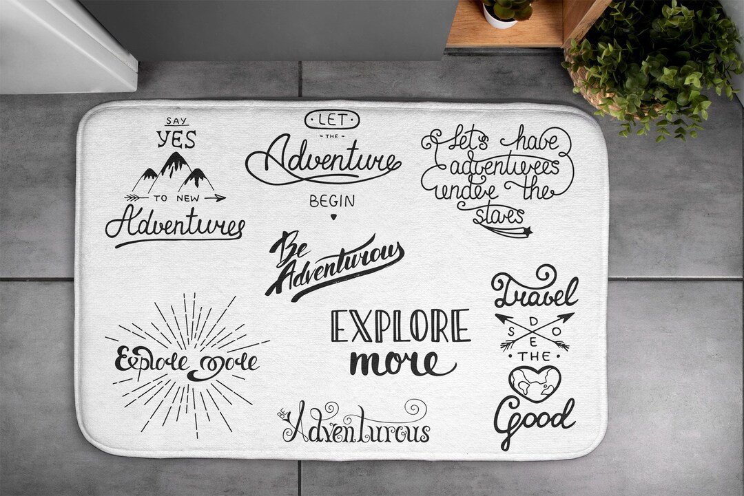 Motivation Adventure, Soft Mat, Landscape Pattern, White, Floor ...