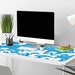 Blue Waves Desk Mat, White Keyboard Mat, Cyan Desk Mat Gaming, Sea Desk ...