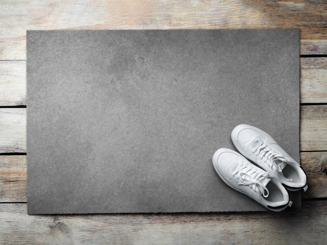 Raw Concrete Outdoor Rug, Gray Welcome Doormat, Neutral Front Rug ...