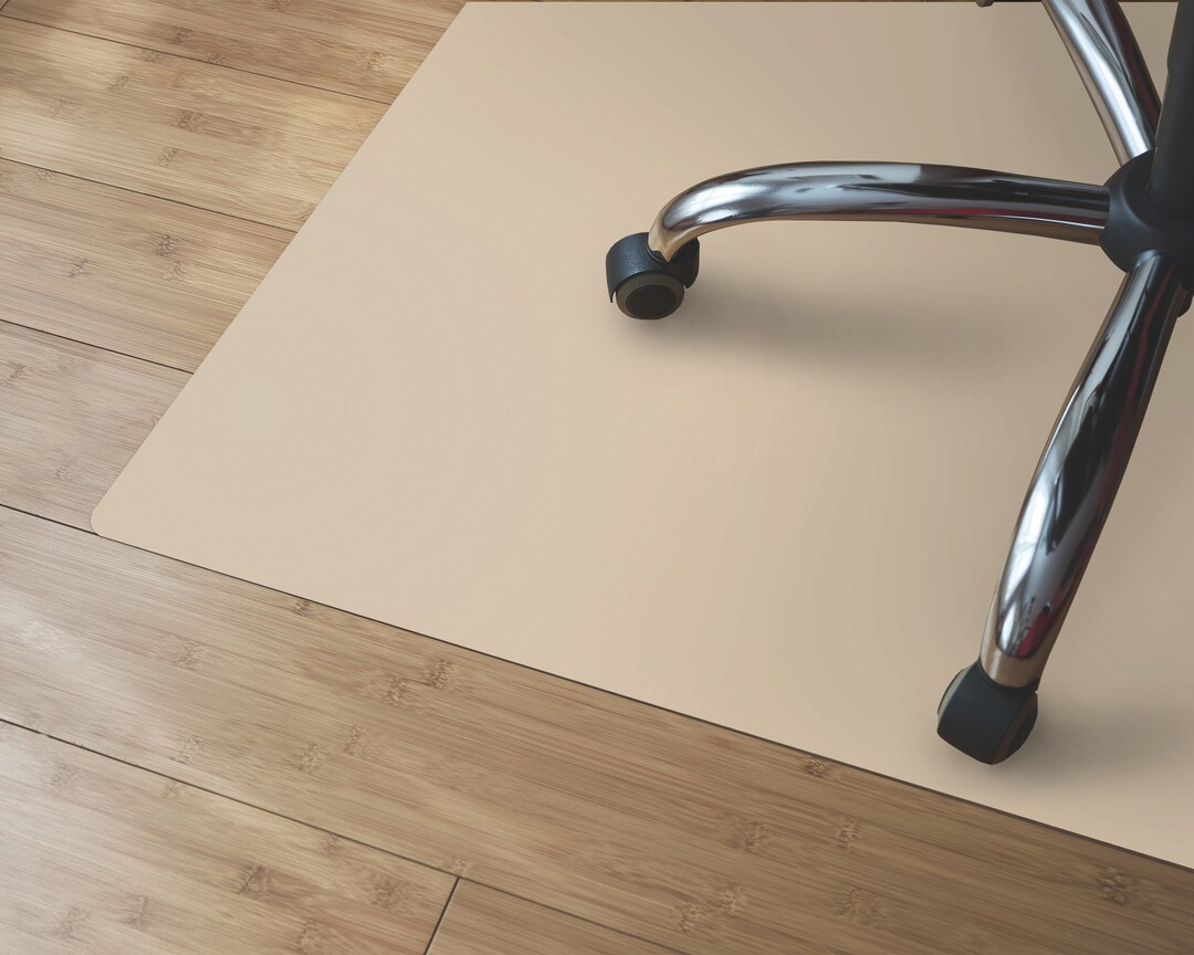 Simple Beige Chair Mat, Beige Splat Mat, Beige Living Room Floor ...