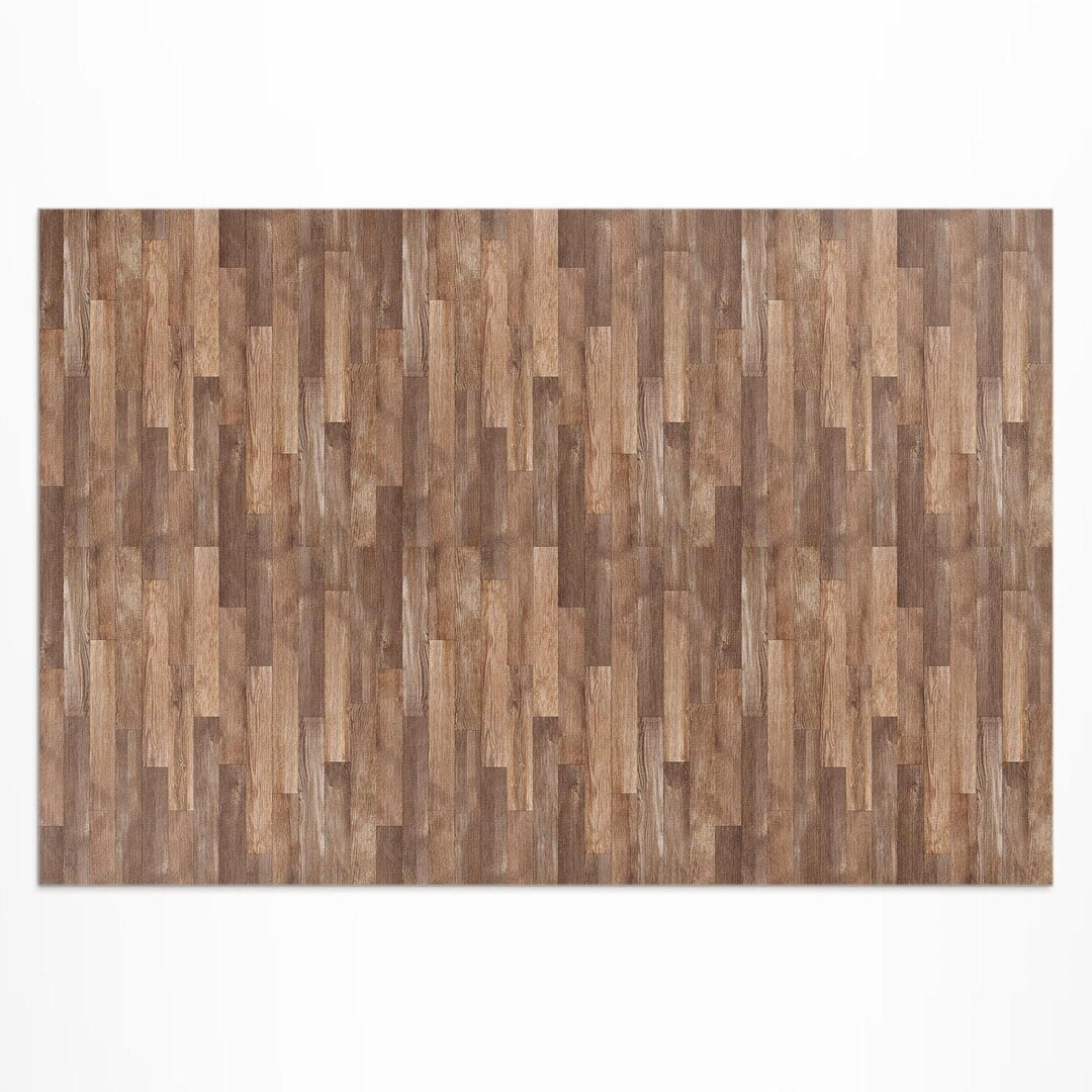 Stylish Wooden Parquet Floor Outdoor Rug, Texture Patio Carpet, Brown ...