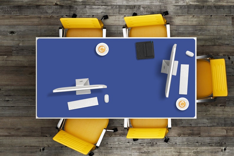 Blue Desk Mats on Top of Desks, Navy Desk Accesories, Royal Blue ...