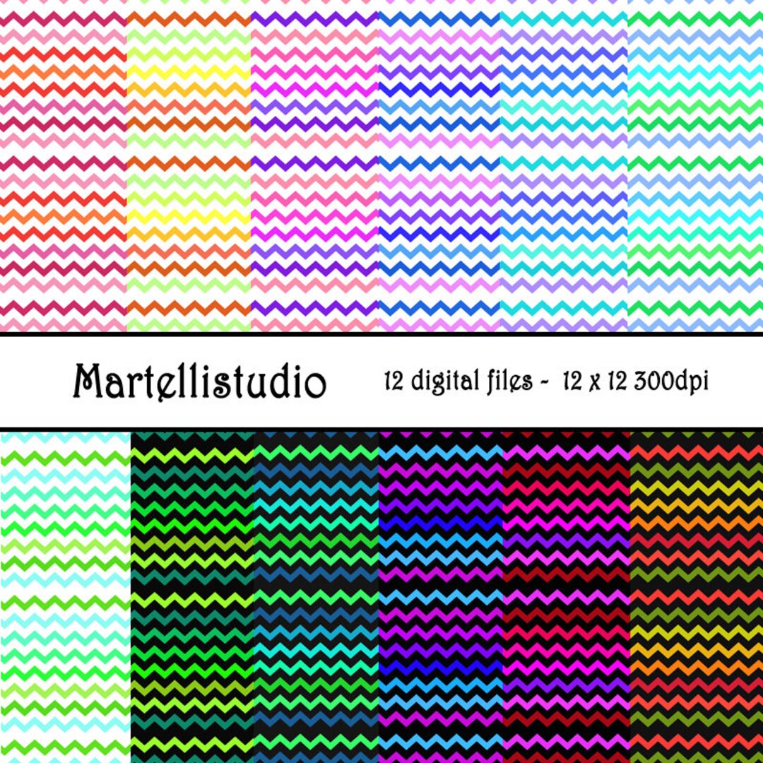 Chevron Digital Paper - Etsy