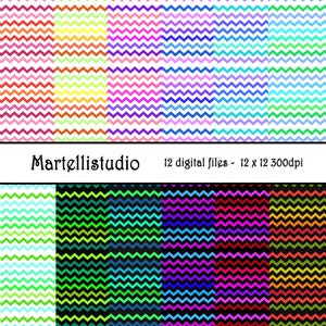 Chevron Digital Paper - Etsy