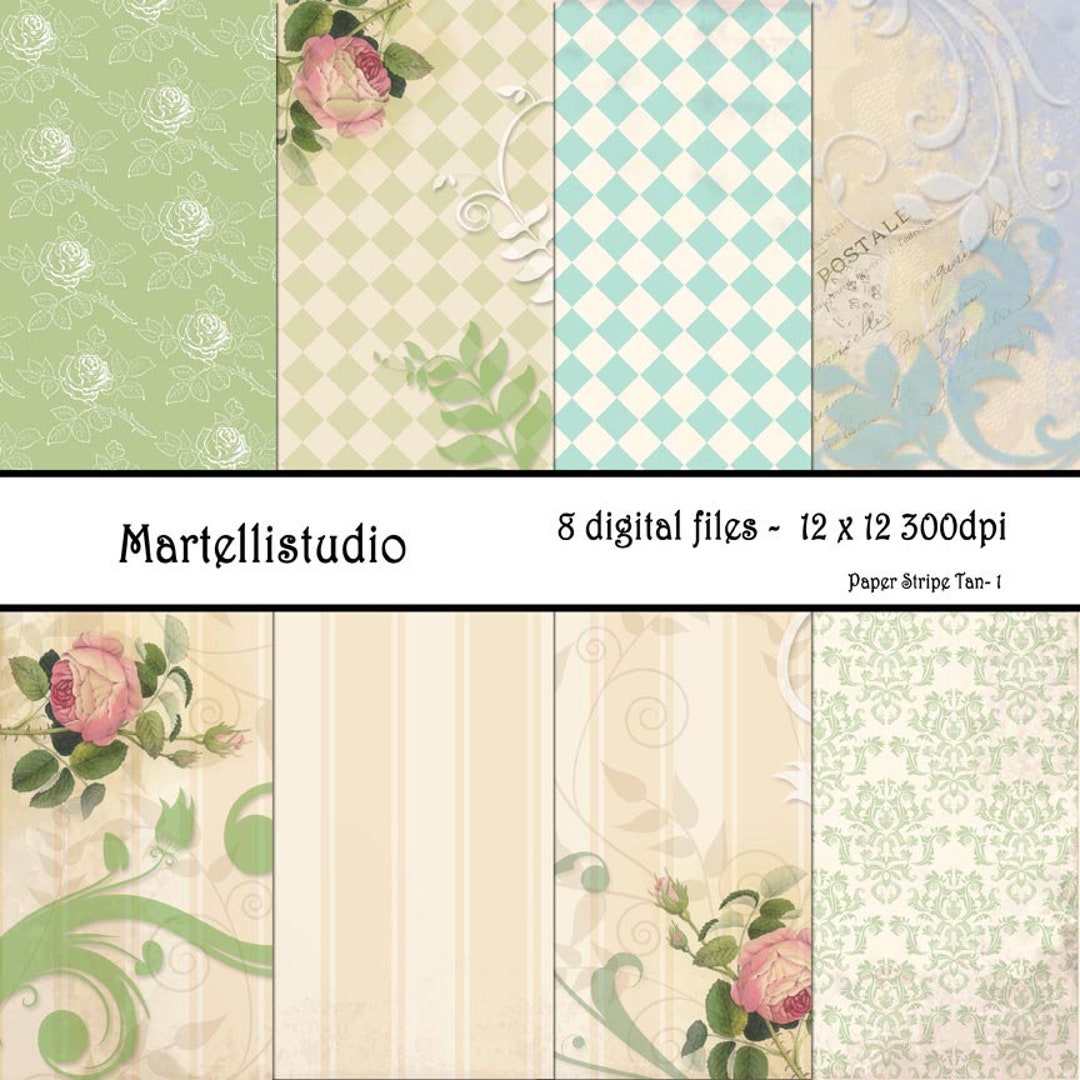 Tan Patterns Digital Paper - Etsy