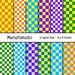 Square Checker Pattern Digital Paper - Etsy