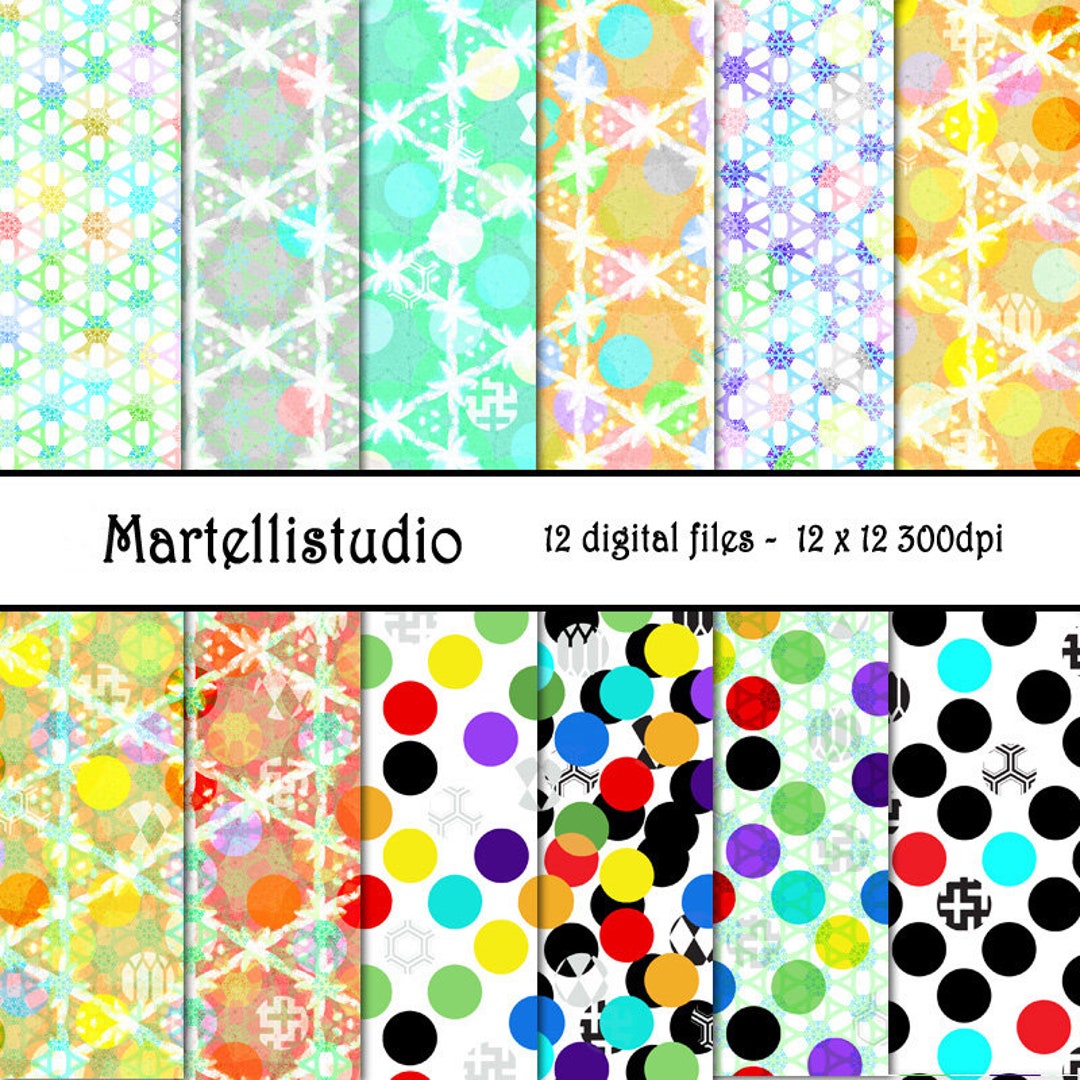 Dots Digital Paper - Etsy