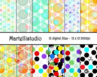 Digital Paper Large Dots Background Clip Art - Etsy
