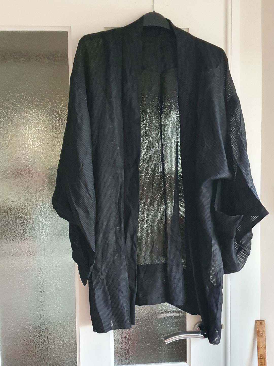 Vintage Black Striped Hitoe (single Layer) Haori - Etsy