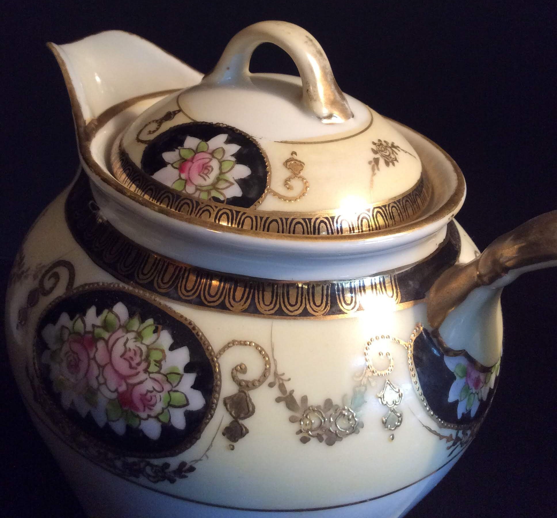 Antique Chocolate Pot Set Demitasse Cups and Saucers Pink - Etsy