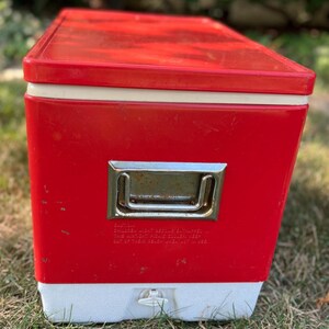 Large Red Vintage Colman Cooler/ice Chest - Etsy
