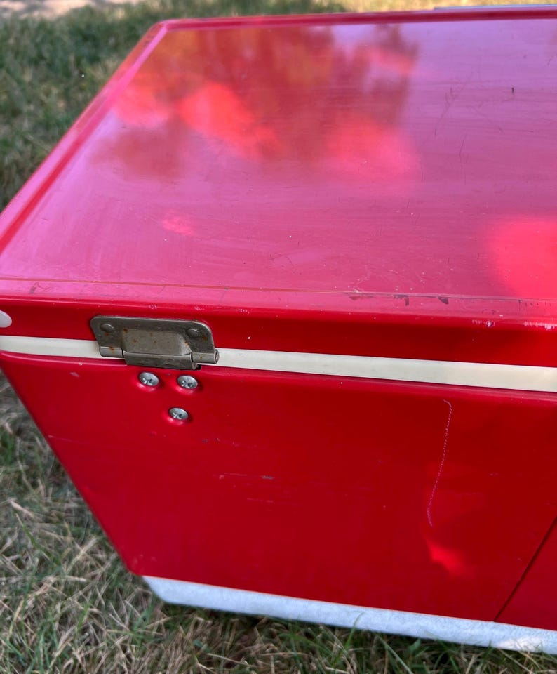 Large Red Vintage Colman Cooler/ice Chest - Etsy