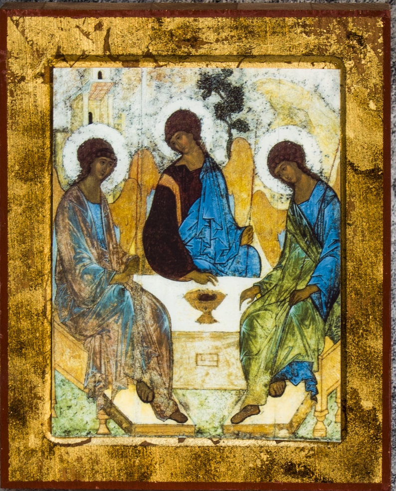 Orthodox icon Trinity Andrei Rublev Russian icon Holy | Etsy