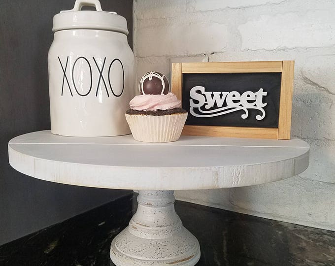 Shiplap Cake Stand Made With Real Shiplap With White Distressed Base 13 ...