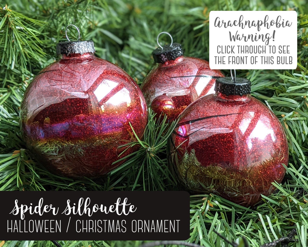 Glitter Spider Halloween / Christmas Ornament / Bauble / Bulb - Etsy