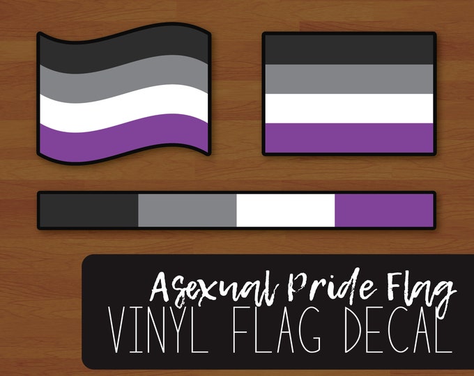 Asexual Pride Flag Decal - Ace Pride Flag Layered Vinyl Sticker ...